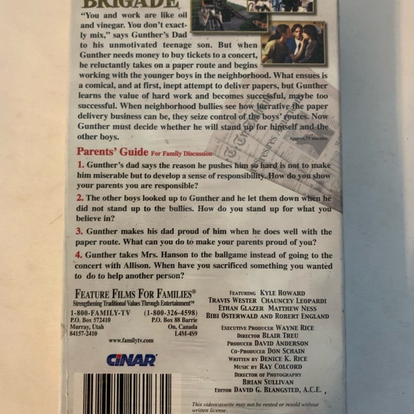 Media | Gunther The Paper Brigade 1996 Vhs Tape New Sealed | Poshmark